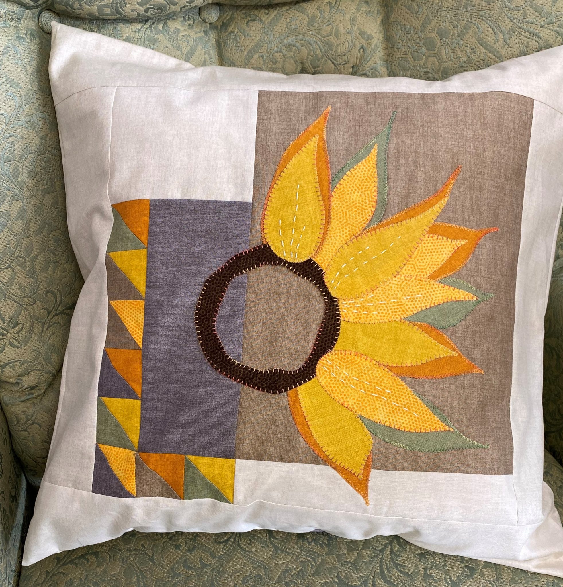 Sunflower Circle - Cushion / Panel Pattern - AbbieAnne - Patchwork ...